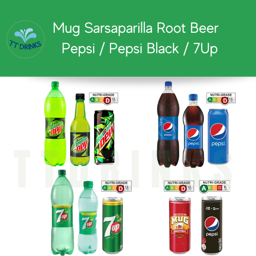 Mug Sarsaparilla Root Beer / Mountain Dew / Mirinda Orange / Pepsi ...