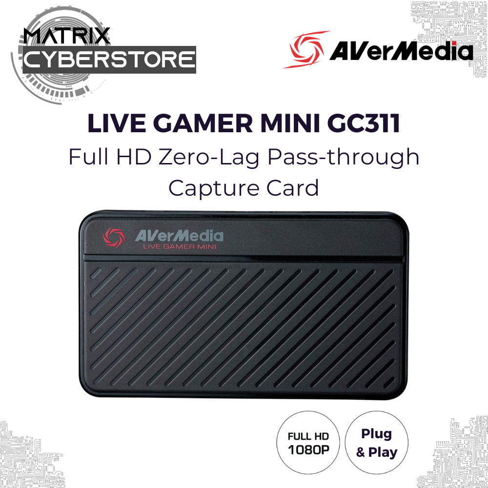 AVerMedia Live Gamer Mini Capture Card GC311 - 1080p60, Compact, Zero ...