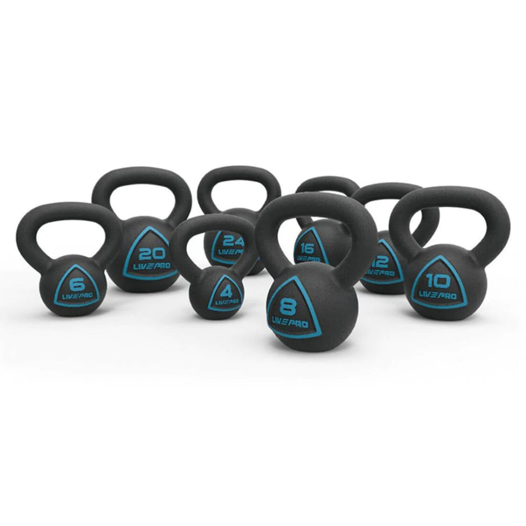 Livepro Cast Iron Kettlebells Set (20 & 24kg) | Shopee Singapore