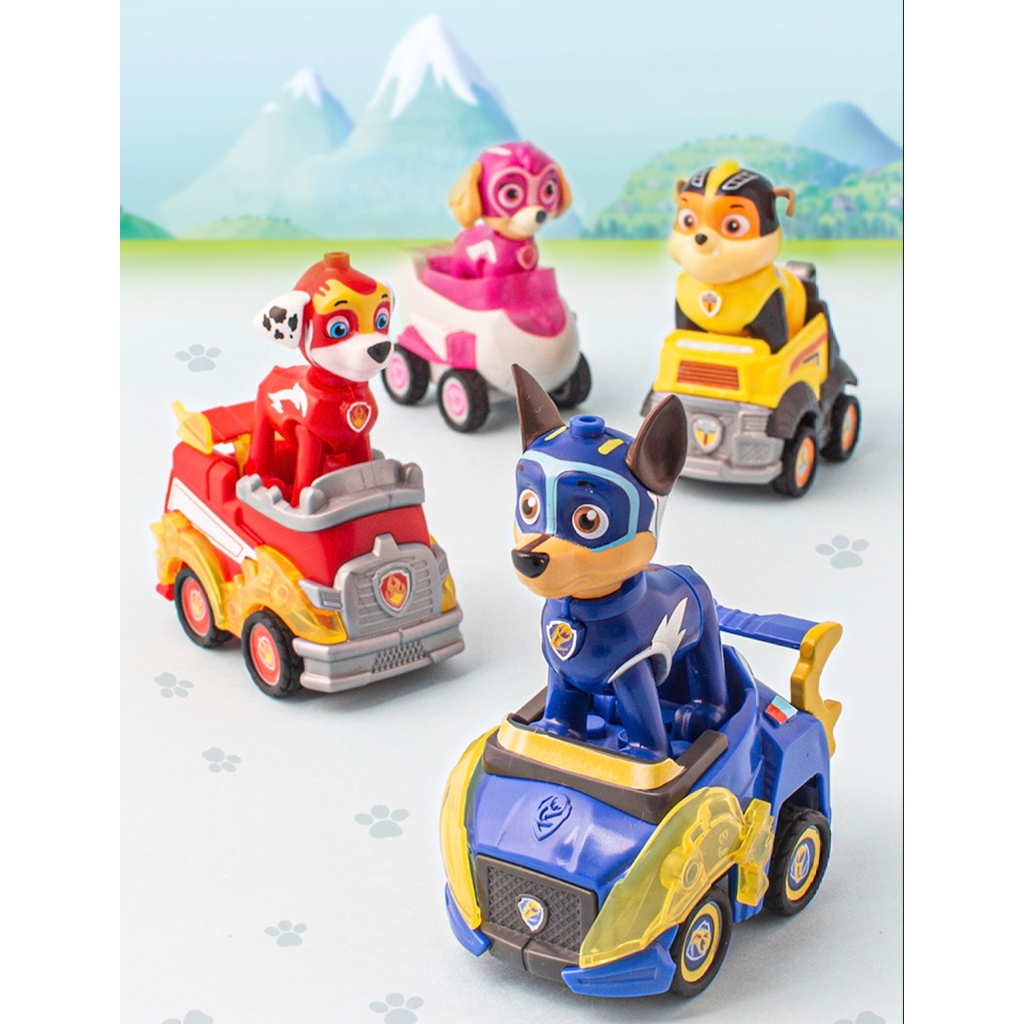 [SG STOCK]Pull back Cars Mighty Pups Paw Patrol With Pull-Back Function ...