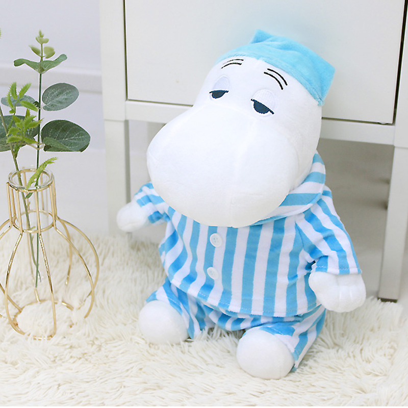 Cute Sleepy Moomin in Pajama Plush Toy 12" MuminTroll Hippo Stuffed ...