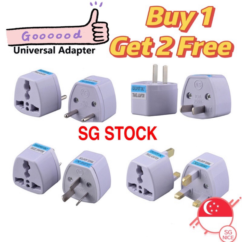 SG STOCK Universal AC Wall Plug To SG 3 Pin Plug Travel Adapter Charger ...