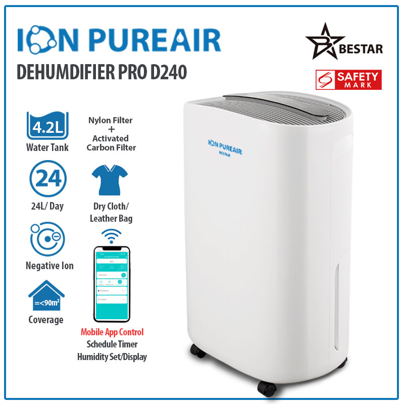 ION PUREAIR PRO D120/D240 Dehumidifier/Negative Ion/Mobile WIFI APP ...