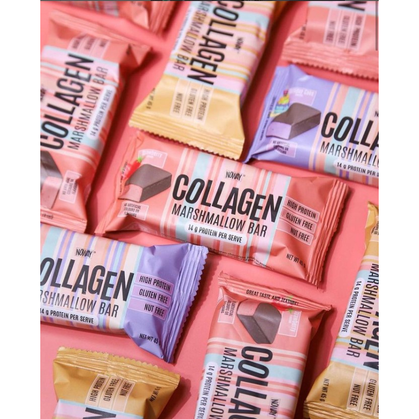 NOWAY Collagen Marshmallow Protein Bar [Box of 12] | Shopee Singapore