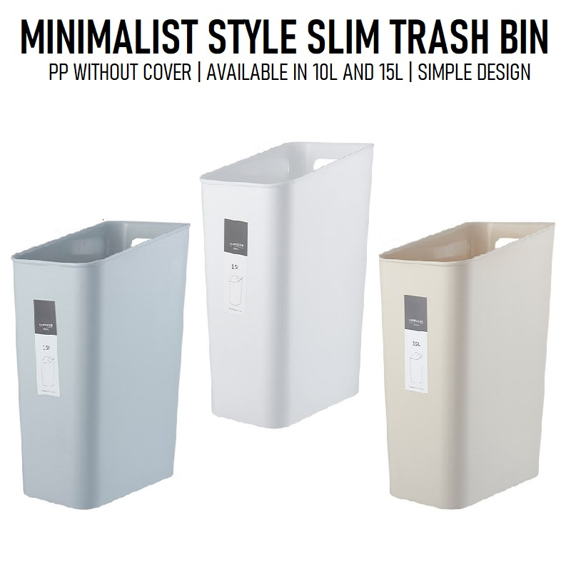 Minimalist Style Slim Trash Bin Dustbin Waste Bin Simple Design ...