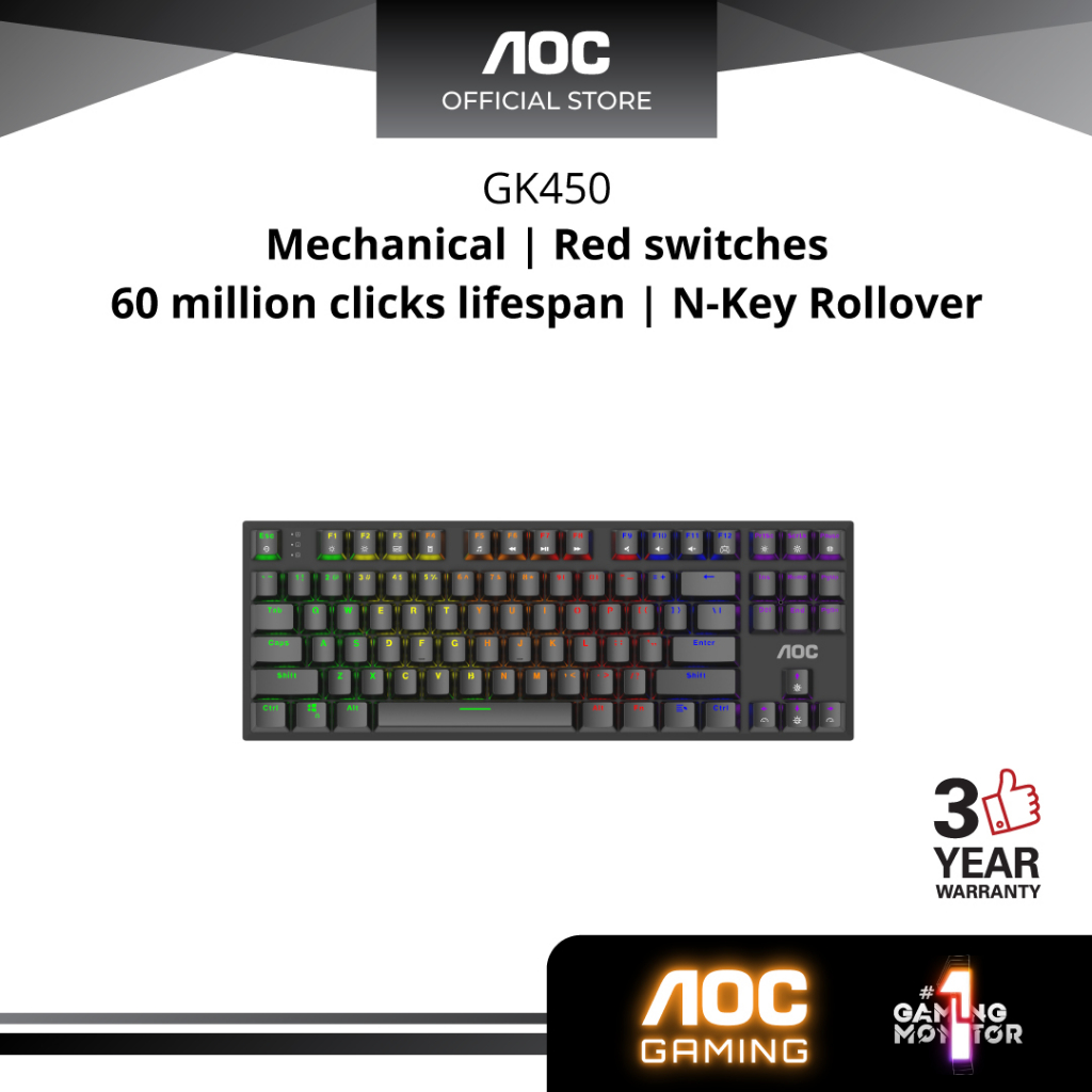 AOC GK450 Gaming Keyboard | Shopee Singapore