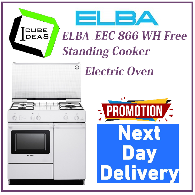 ELBA EEC 866 WH Free Standing Cooker Electric Oven | Shopee Singapore