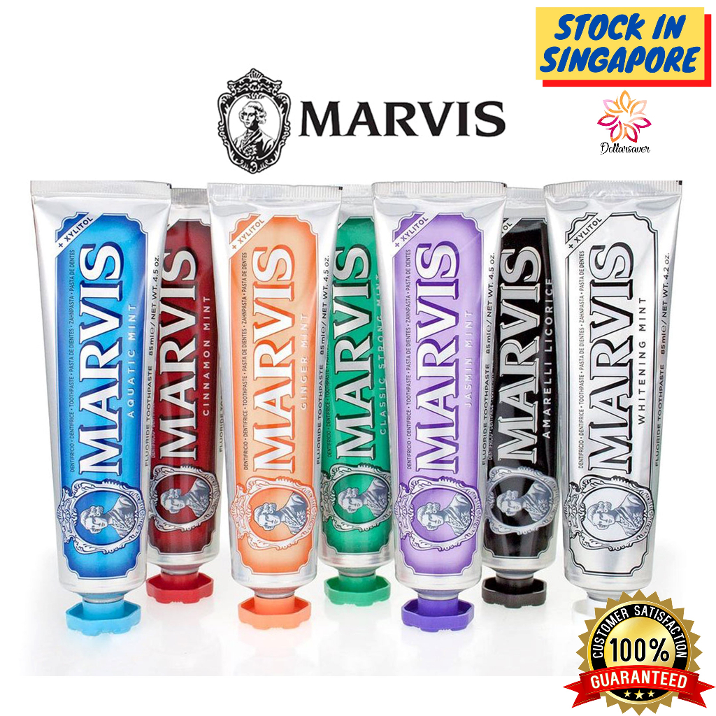 Marvis Toothpaste Italy Strong Mint / Aquatic Mint / Creamy Matcha ...