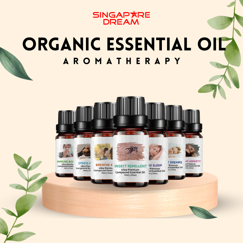 Aromatherapy 100% Pure Organic Essential Oil Natural Plant 10ml Single ...