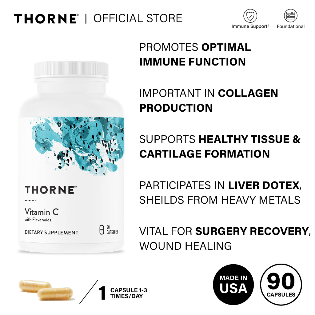 Thorne Vitamin C with Flavonoids 90 Capsules | Shopee Singapore