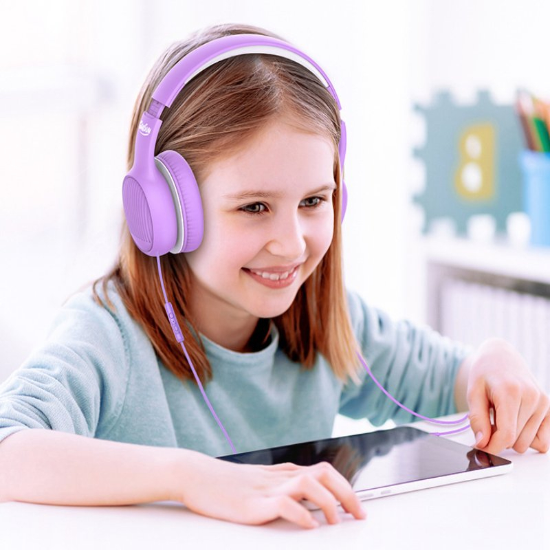 Gorsun Bluetooth Kids Headphone with Mic Stereo Music Volume Limited ...