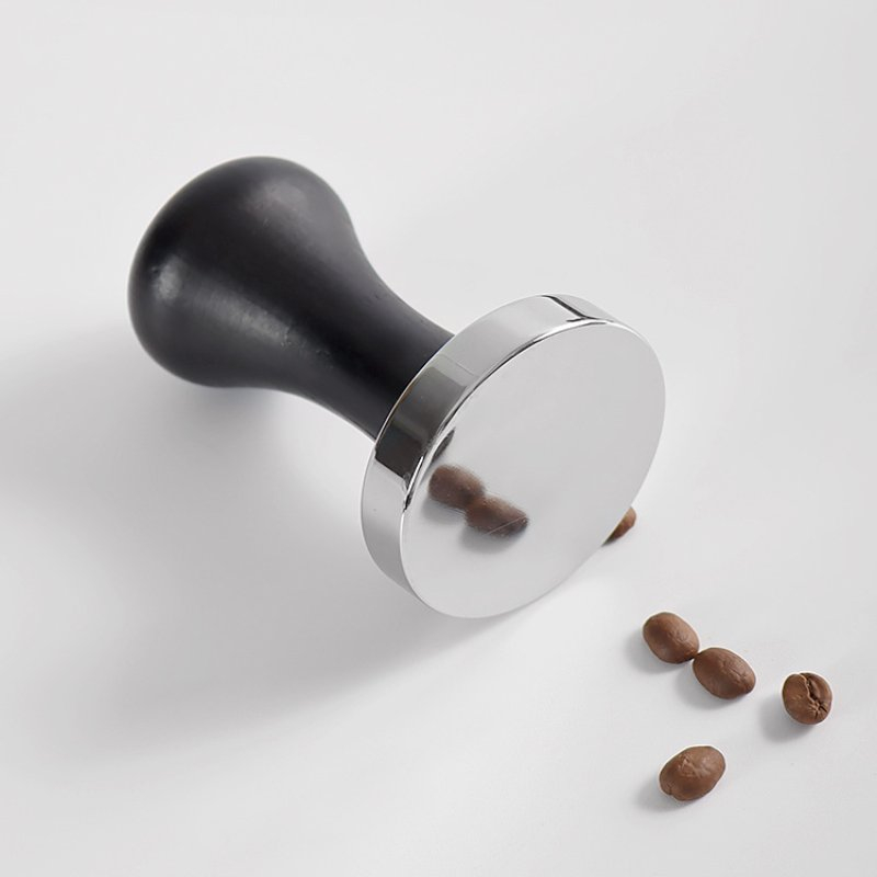 51mm Wooden Handle Coffee Tamper Grinder Handmade Powder Compactor ...