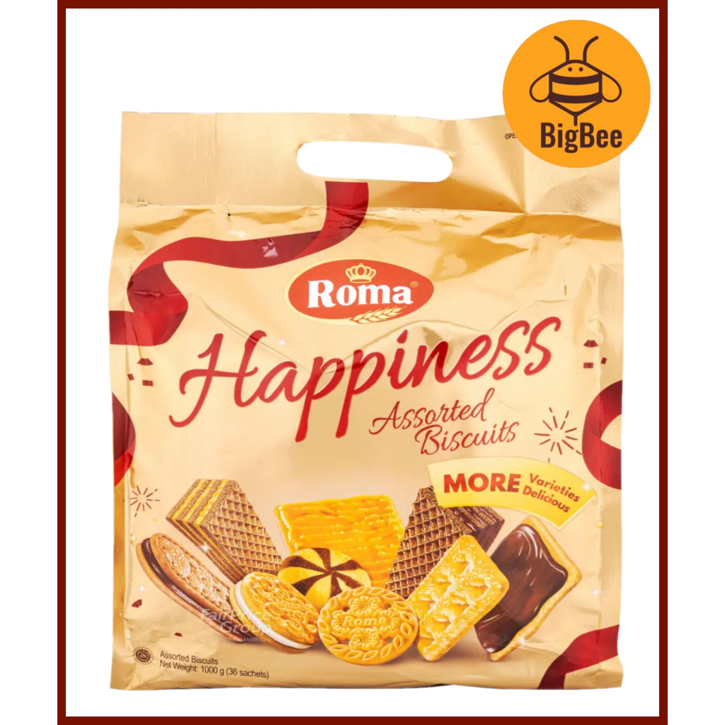 ROMA Happiness Assorted Biscuits - 1kg / pack (36 Sachet) Assorted ...