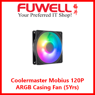 Fuwell - Coolermaster Mobius 120P ARGB Loop Dynamic Bearing Casing Fan ...