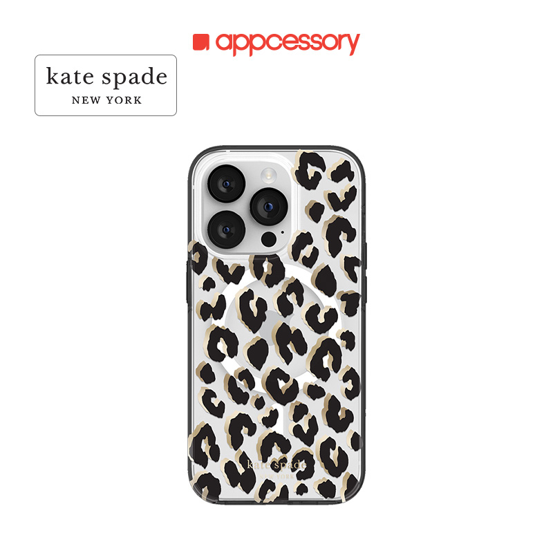 Kate Spade New York iPhone 15 Series Protective HardShell City Leopard ...