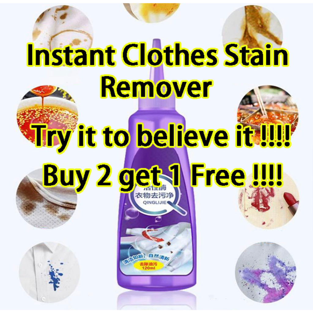 Instant Stain Remover Active Enzyme Formula Clothes Decontamination ...