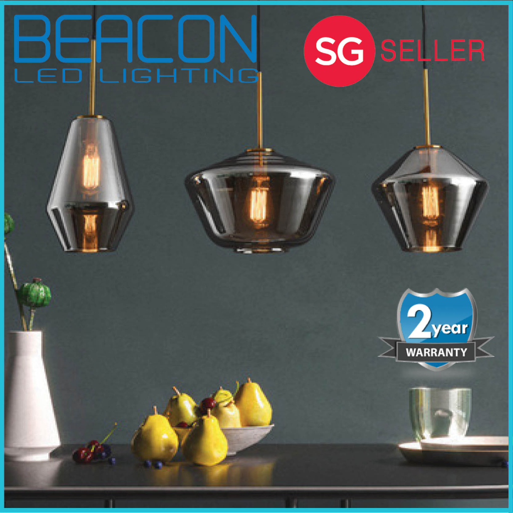 BEACON LED (LOCAL SELLER WITH WARRANTY) Glass Pendant Light -(Single ...