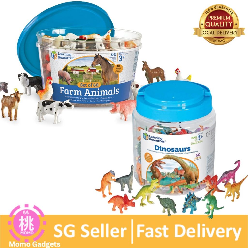 Learning Resources Farm Animal / Dinosaurs Counters, 10 Different ...