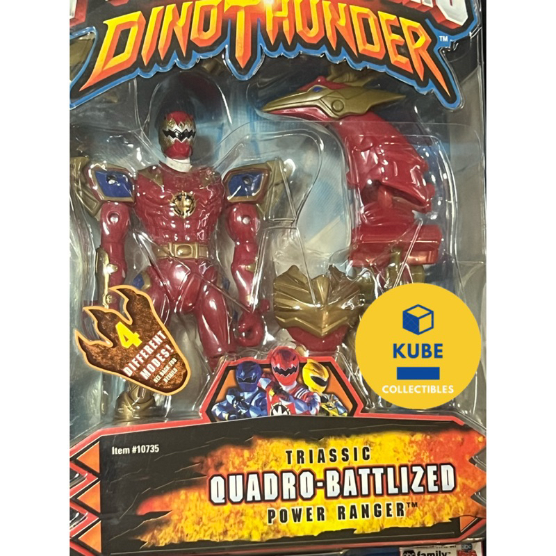 Bandai Power Rangers Dino Thunder Red Quadro-Battlized Ranger Figure ...