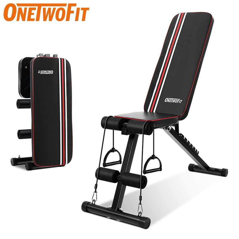 OneTwoFit Dumbbell Weight Bench Foldable Dumbbell for Home Gym | Shopee ...