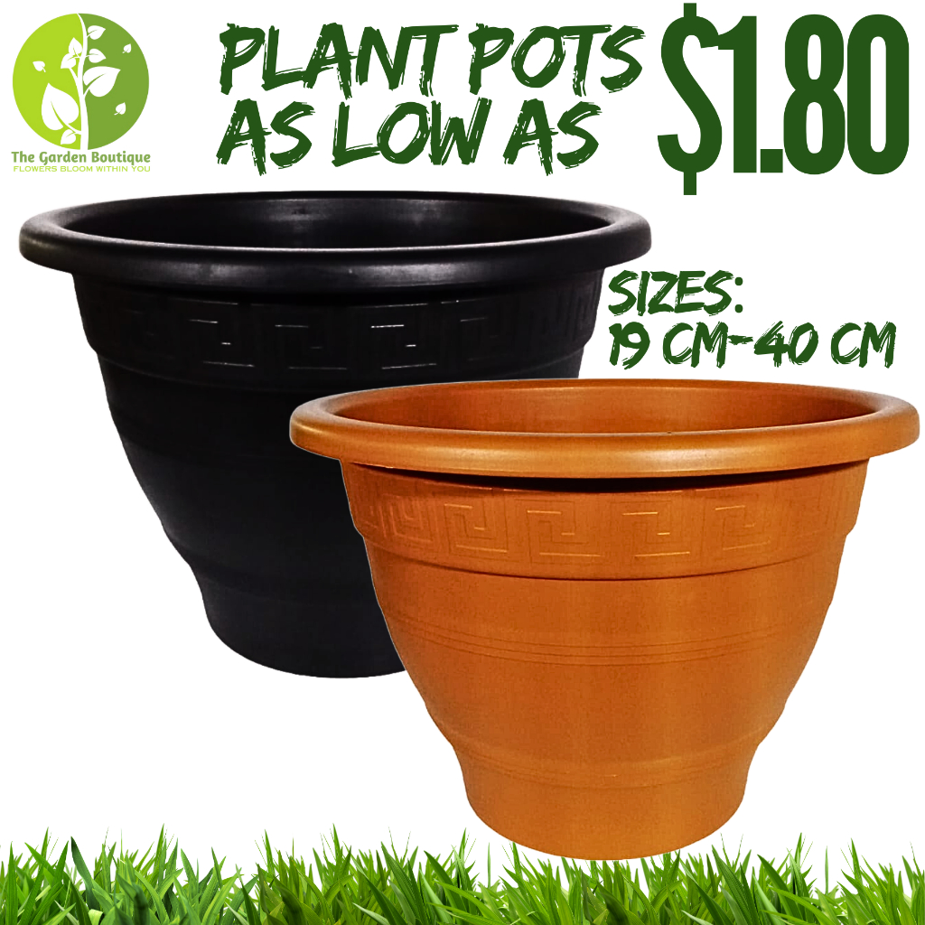 [Local Seller] 40cm - 19 cm Garden Plastic Plant Pot/Balcony Flower ...