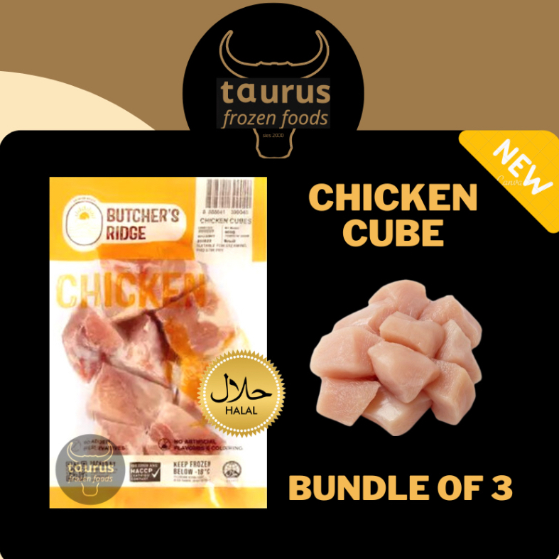 [Taurus] Chicken Cubed (400g x 3 pack) Halal | Shopee Singapore
