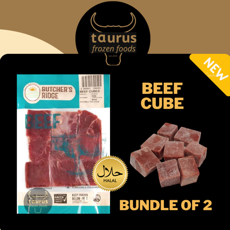 [Taurus] Beef Cube (500g x 2 pack) Halal | Shopee Singapore