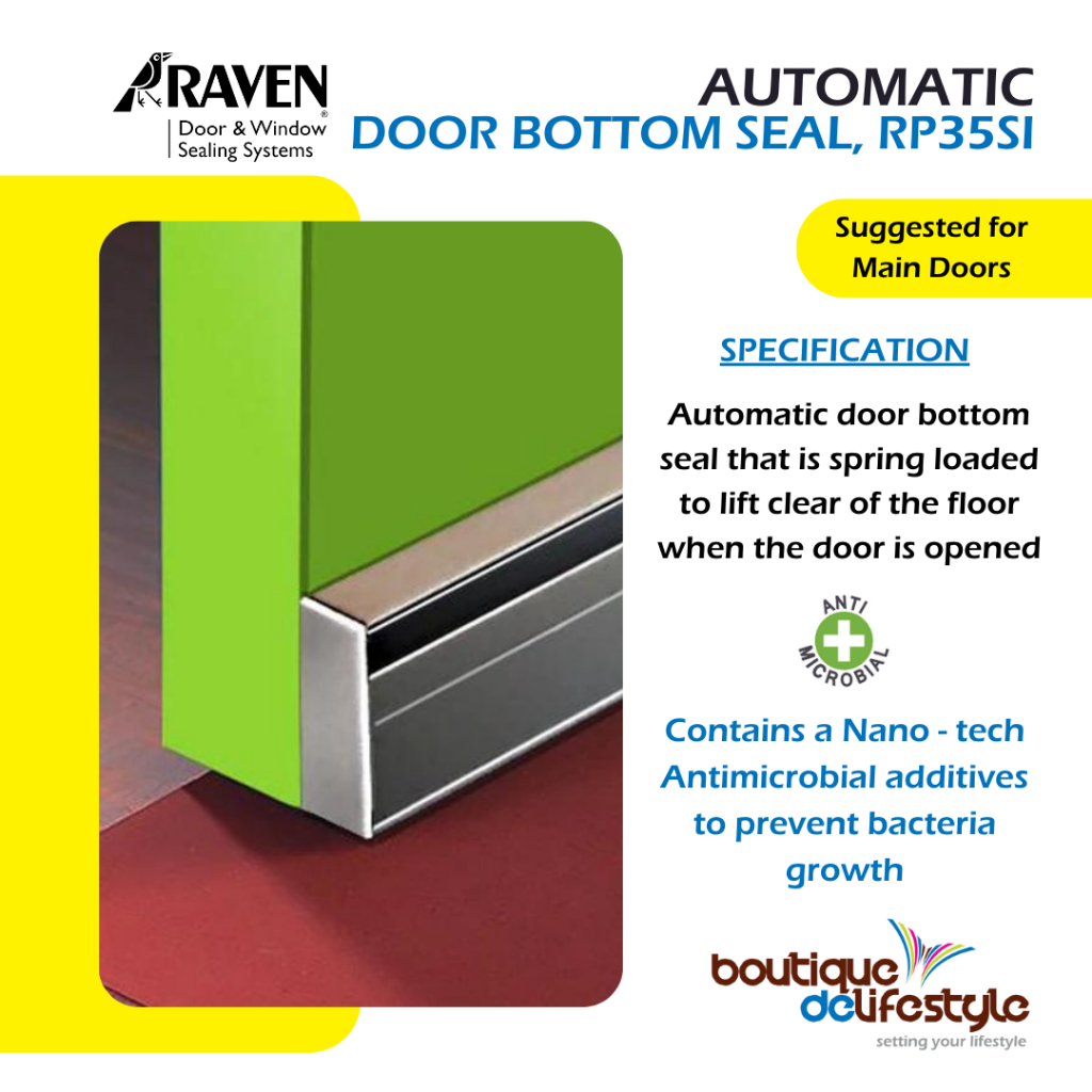 Raven, Automatic Door Bottom Seal, RP35Si with Installation (Perimeter ...