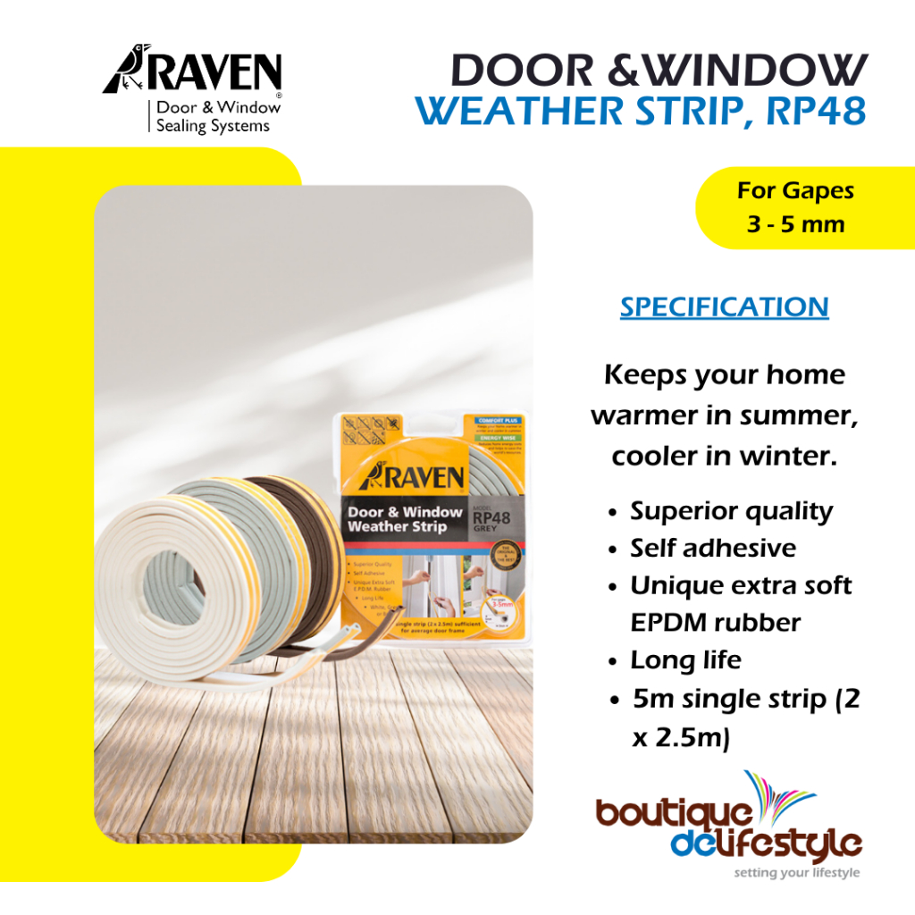 Raven, Door Perimeter Seal, RP48 | Shopee Singapore
