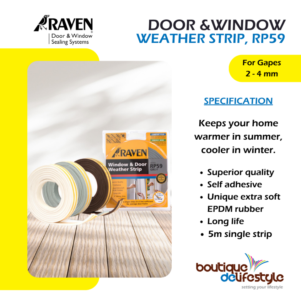 Raven, Door Perimeter Seal, RP59 | Shopee Singapore