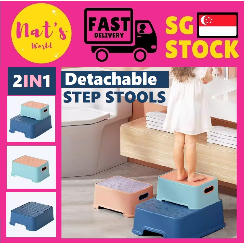 Kids Step Stool Ladder Toilet (two step stool) | Shopee Singapore