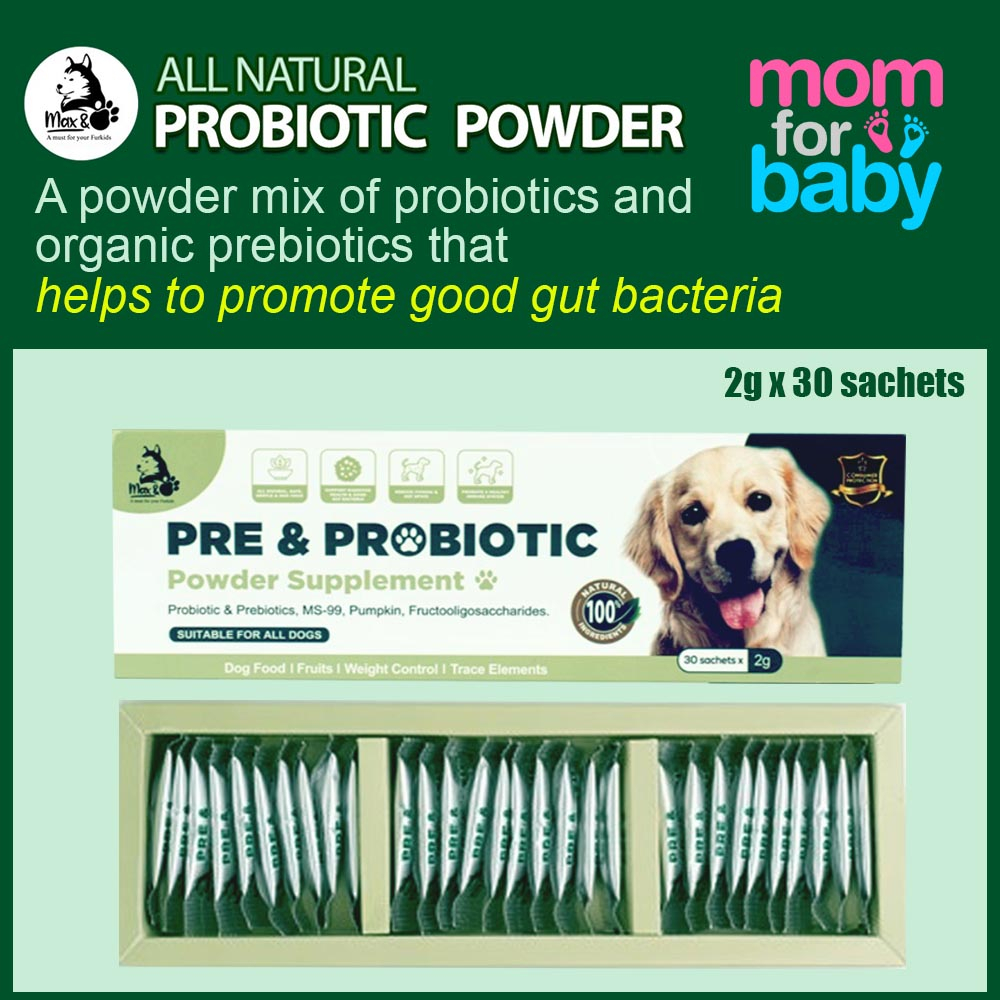 Max & Paw Pet Supplement Dog Pre & Probiotic Handy Pack 30 sachets ...
