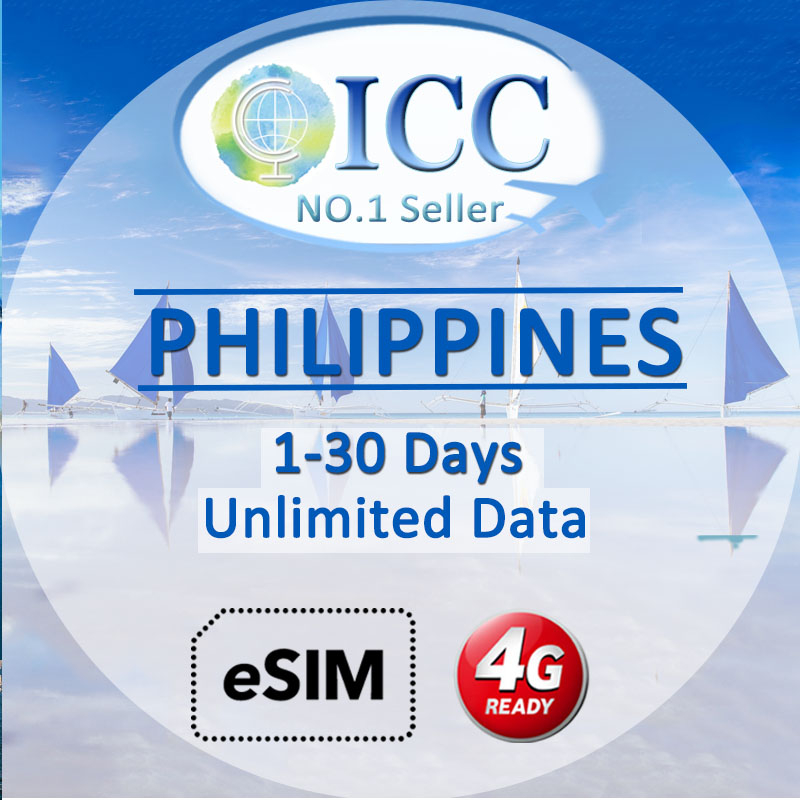 ICC eSIM_Philippines 8-30 Days Unlimited Data | Shopee Singapore