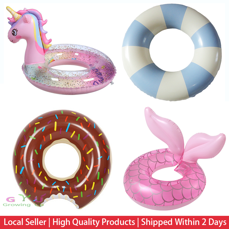 GU [SG STOCK] Thickened Inflatable Ring Float Neck Floats Water Ball ...