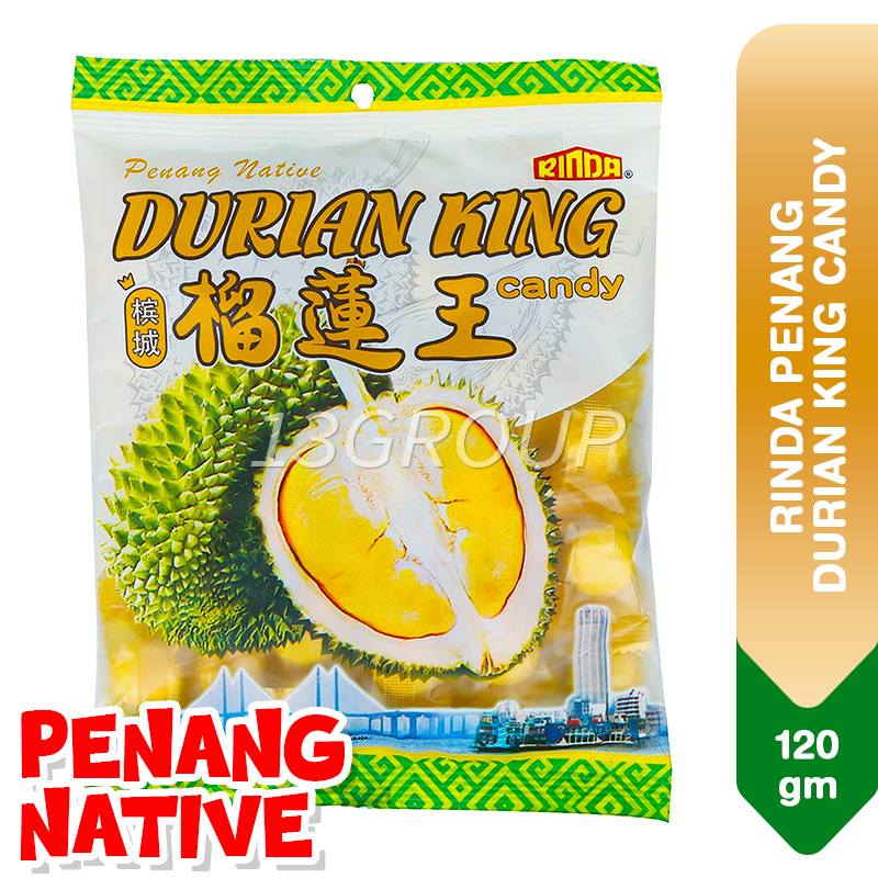 Rinda Durian King Candy Penang Native (Halal), 120g | Shopee Singapore