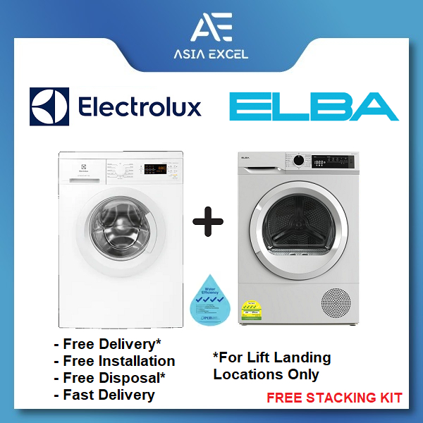 ELECTROLUX EWF8025DGWA 8KG FRONT LOAD INVERTER WASHING MACHINE + ELBA ...