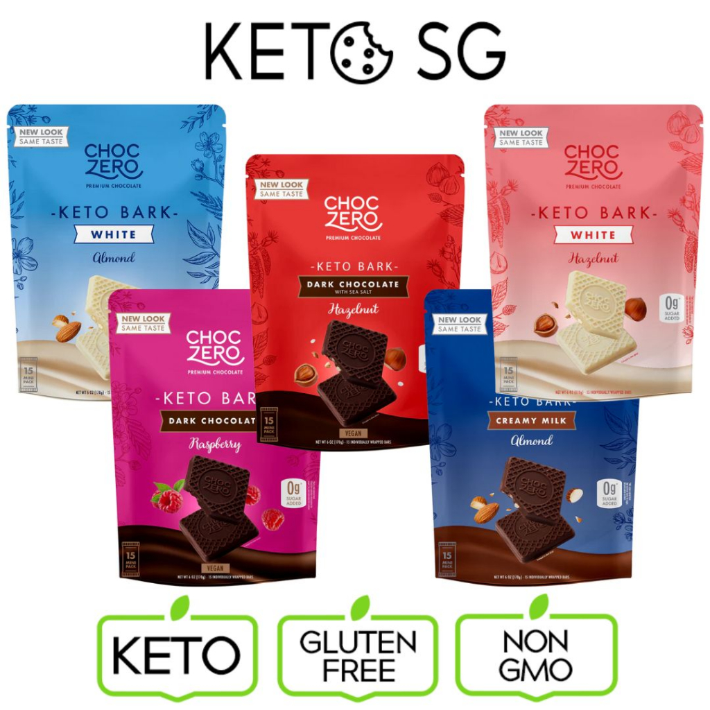 ChocZero Keto Dark/White/Milk Chocolate Bark Bars Caramel Raspberry ...