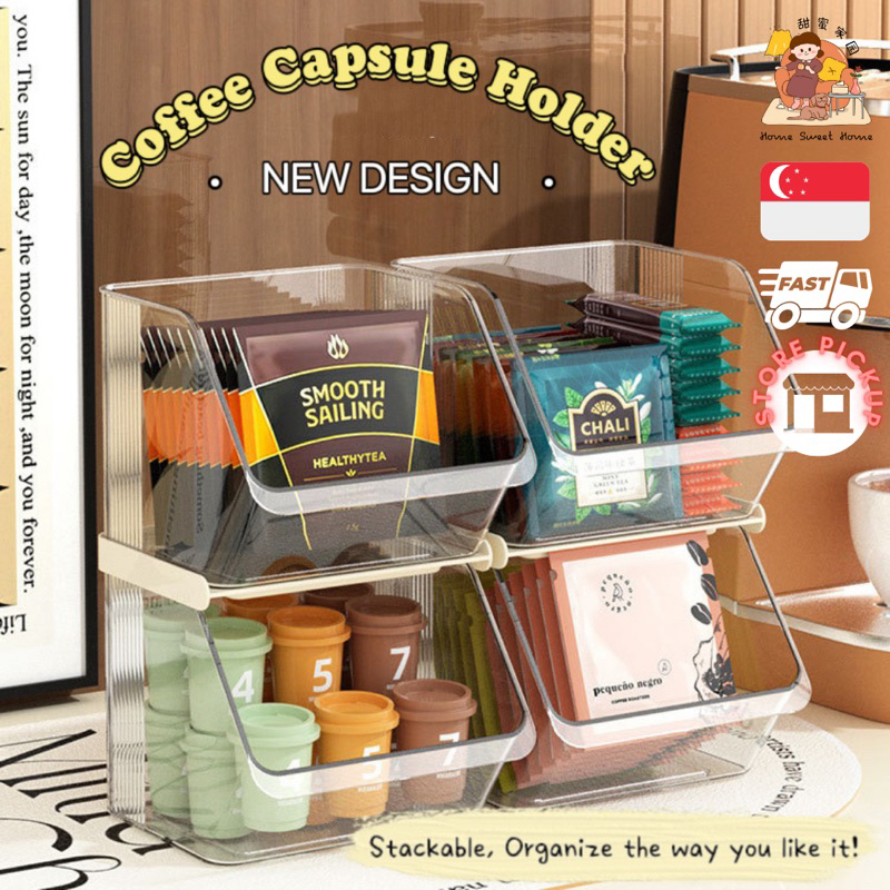 [SG] Coffee Capsule Holder ☕️ Teabag Organizer Condiment Box Makeup ...
