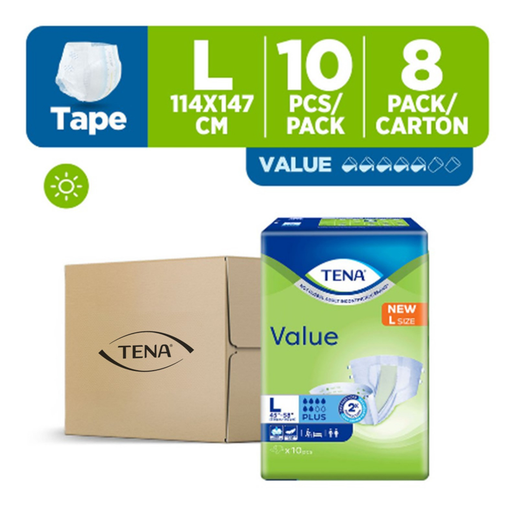 [Free Delivery] TENA Value/Tena Value Plus Adult Diapers Available in M/L Carton Sale/ Tena Dr ...
