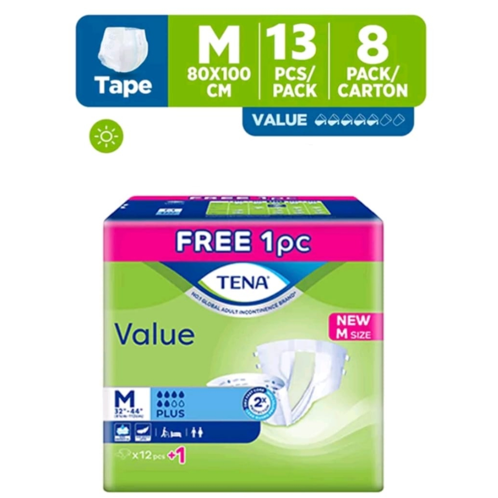 [Free Delivery] TENA Value/Tena Value Plus Adult Diapers Available in M/L Carton Sale/ Tena Dr ...