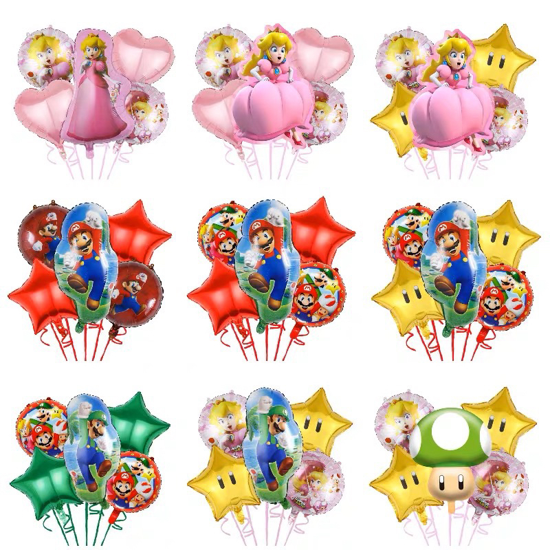 [Ready Set] The Super Mario Bros theme balloons Set | Shopee Singapore