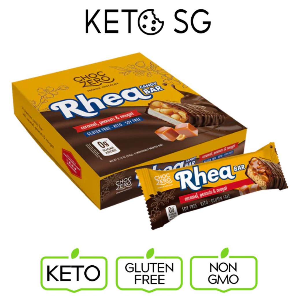 ChocZero Rhea Keto Peanut Caramels Candy Bar Keto No Sugar Added Gluten ...