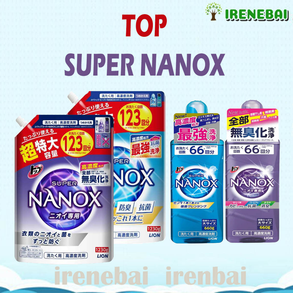 Lion TOP Super Nanox Ultra Concentrated Liquid Detergent/ Anti Bacterial 660g | Shopee Singapore
