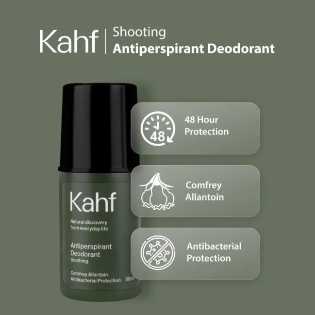 Kahf Antiperspirant Deodorant | Soothing Antibacterial Protection 50ml ...