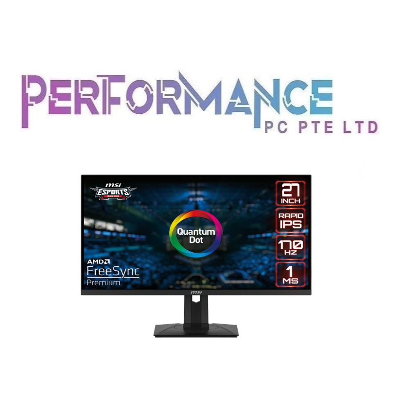 MSI G274QPF-QD 27" 2560x1440 (WQHD) RESPOND TIME 1ms Monitor (3 YEARS ...