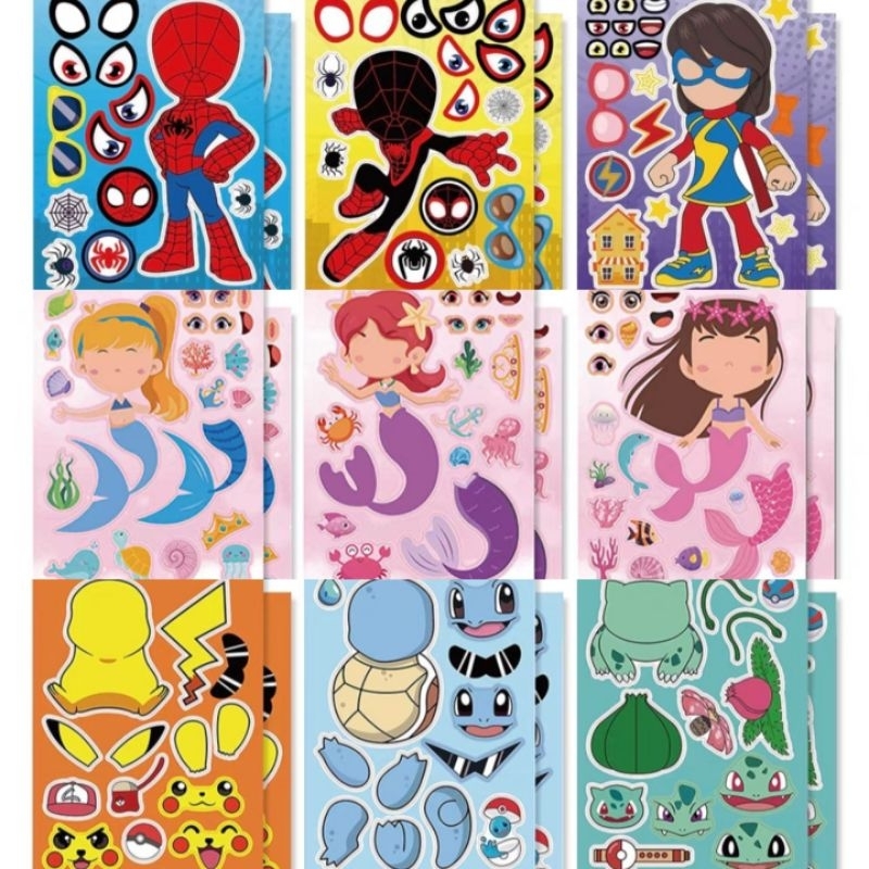 Create-your-own-face sticker set | Shopee Singapore