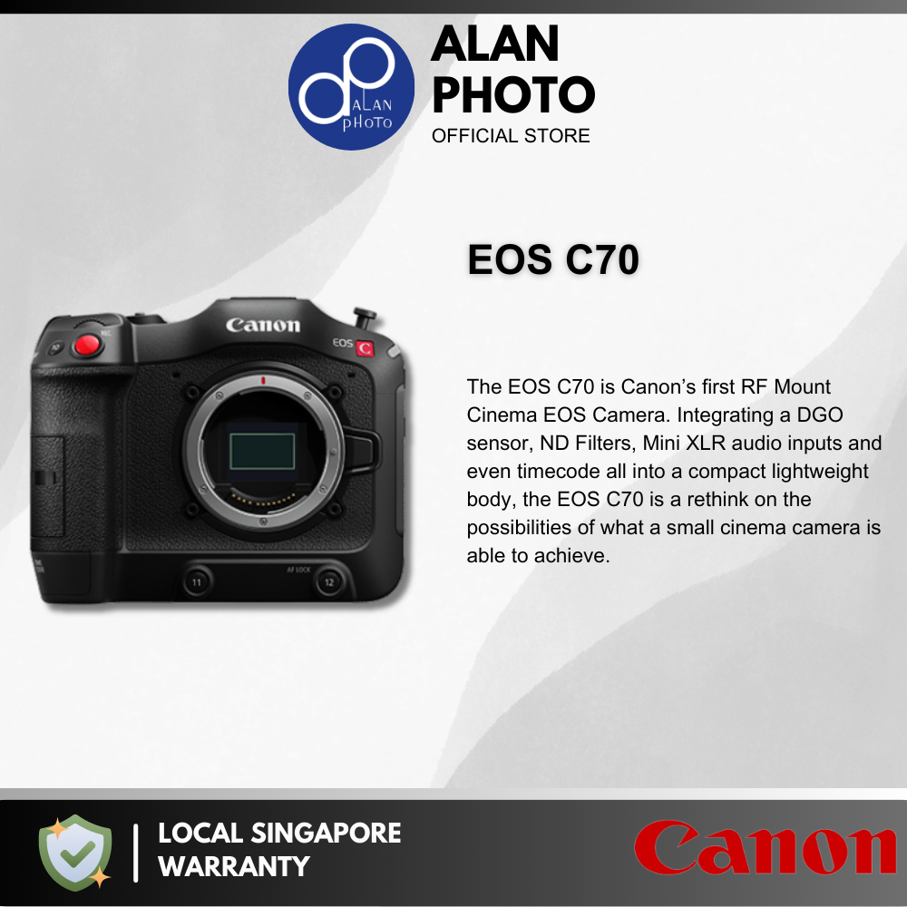 Canon EOS C70 Cinema Camera (RF Mount) | Canon Singapore Warranty | Shopee Singapore