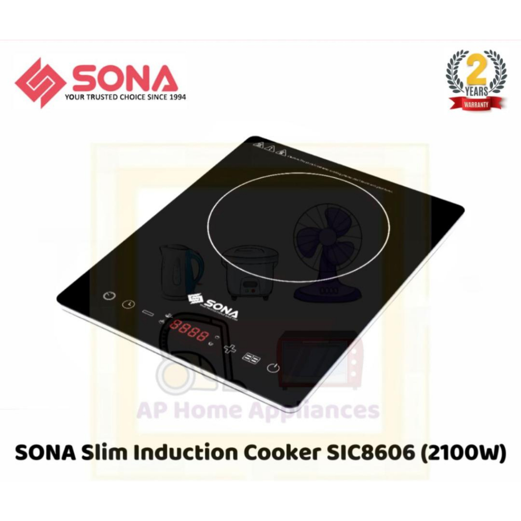 Sona (2100W) Slim Induction Cooker SIC8606 | SIC 8606 (2 Years ...