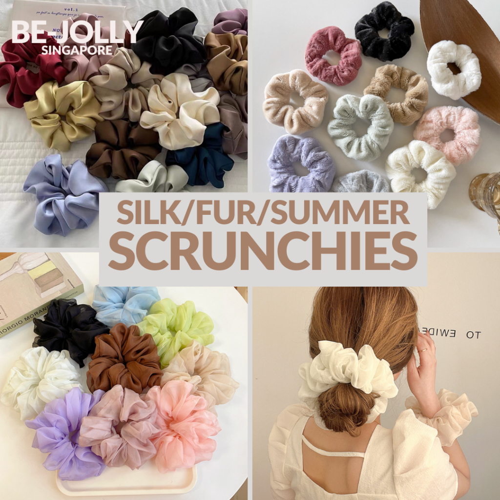 Be-Jolly Korean Scrunchies Hair Band/Hair Tie/Hair Ribbons for Women ...