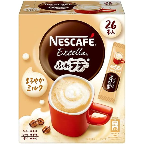 Nestle Nescafe Excella Instant Fuwa Latte Sticks - Mild Milk [ 26 ...